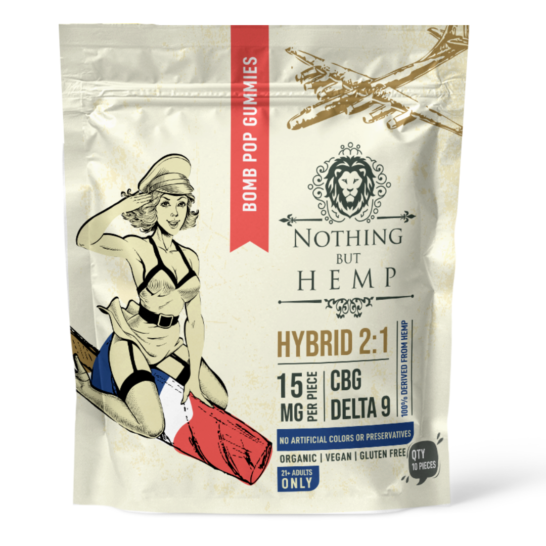 Delta 9 THC+CBG Gummies - Bomb Pop - Hybrid | Nothing But Hemp