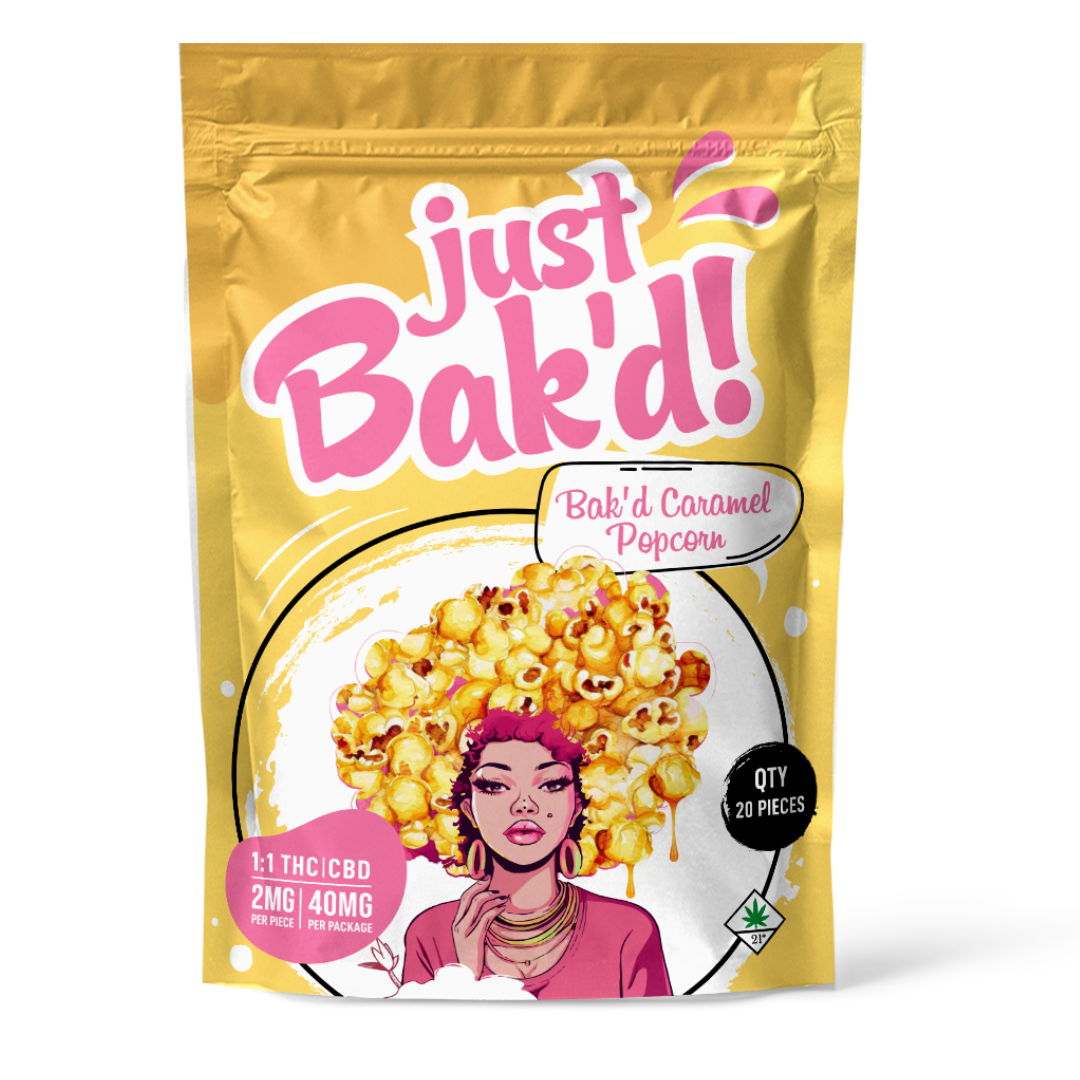 CBD + THC Popcorn - Caramel | Nothing But Hemp
