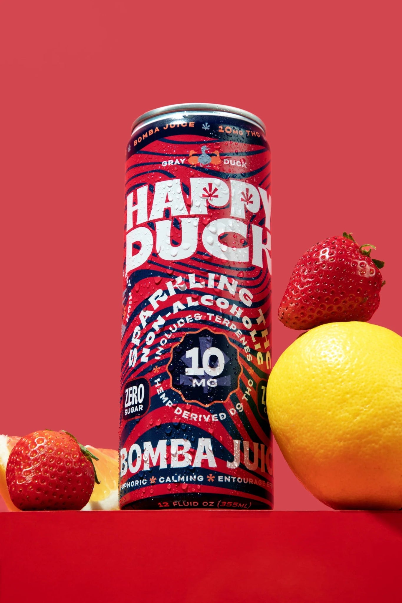 Happy Duck THC Infused Bomba Juice Seltzer – 4 Pack | Nothing But Hemp
